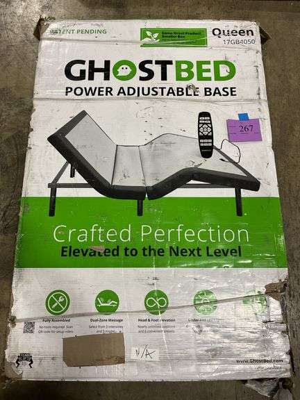 GHOST BED QUEEN SIZE ADJUSTABLE BED BASE IN BOX - Earl's Auction Company