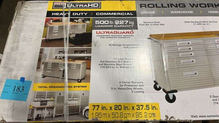 SEVILLE CLASSICS ROLLING WORKBENCH IN BOXES - Earl's Auction Company