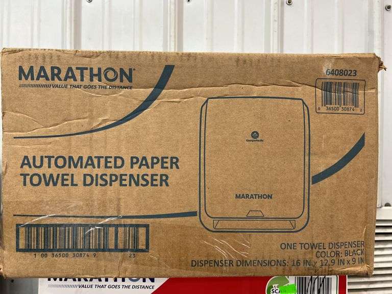 (2) MARATHON PAPER TOWEL DISPENSERS IN BOXES - Earl's Auction Company