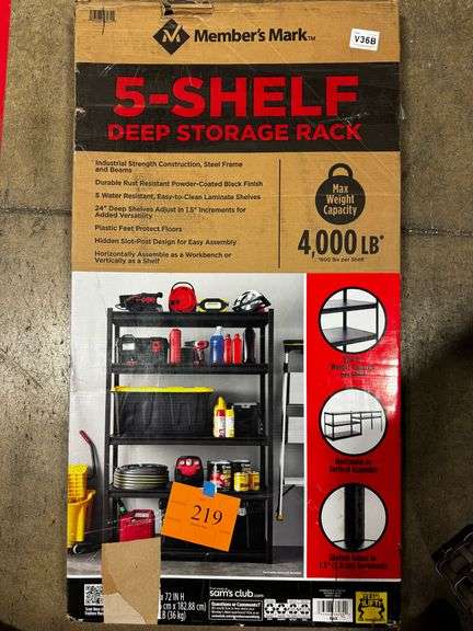 5 SHELF DEEP STORAGE RACK IN BOX - Earl's Auction Company