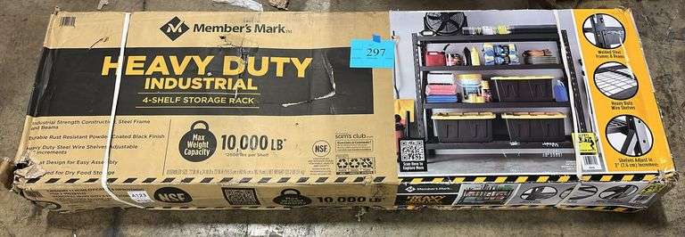 HEAVY DUTY 4 SHELF STORAGE RACK IN BOX - Earl's Auction Company