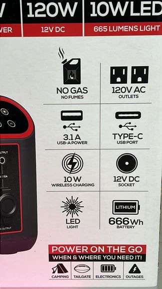 VECTOR 733 WATT LITHIUM POWER STATION IN BOX - Earl's Auction Company