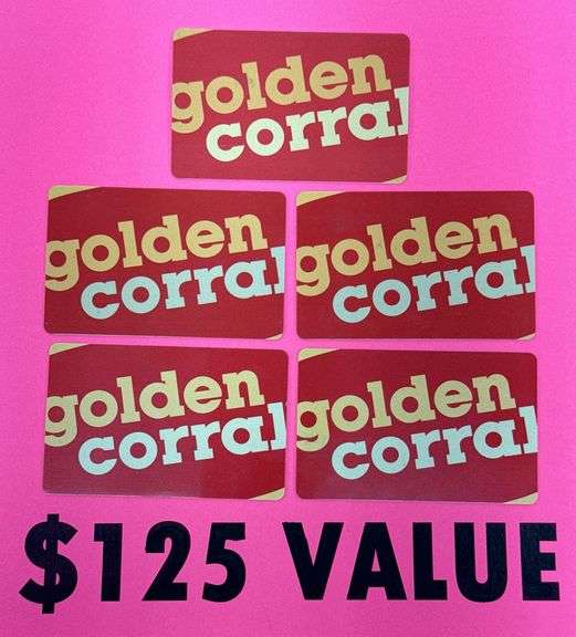 (5) GOLDEN CORRAL $25 GIFT CARDS ($125 TOTAL VALUE) - Earl's Auction ...