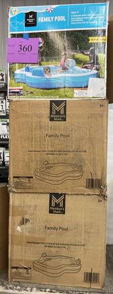 (3) FAMILY POOLS IN BOXES - Earl's Auction Company