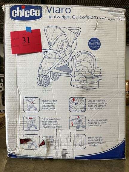 CHICCO VIARO LIGHTWEIGHT QUICK-FOLD TRAVEL SYSTEM IN BOX - Earl's ...