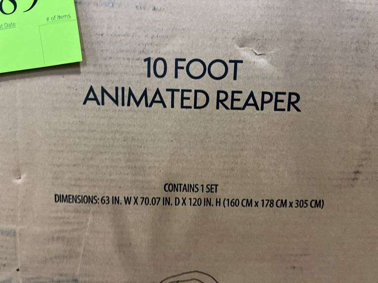 10FT ANIMATED REAPER IN BOX - Earl's Auction Company