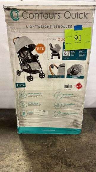 CONTOURS QUICK LIGHTWEIGHT STROLLER IN BOX - GREY - Earl's Auction Company