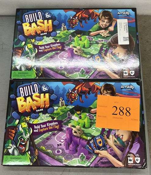 (2) KIDS BUILD & BASH BOARD GAMES IN BOXES - Earl's Auction Company