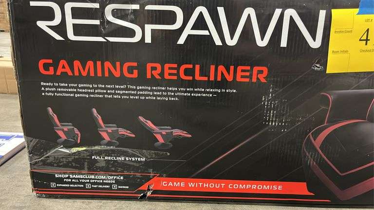 RESPAWN GAMING RECLINER IN BOX - BLACK & RED - Earl's Auction Company