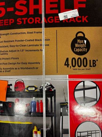 5 SHELF DEEP STORAGE RACK IN BOX - Earl's Auction Company