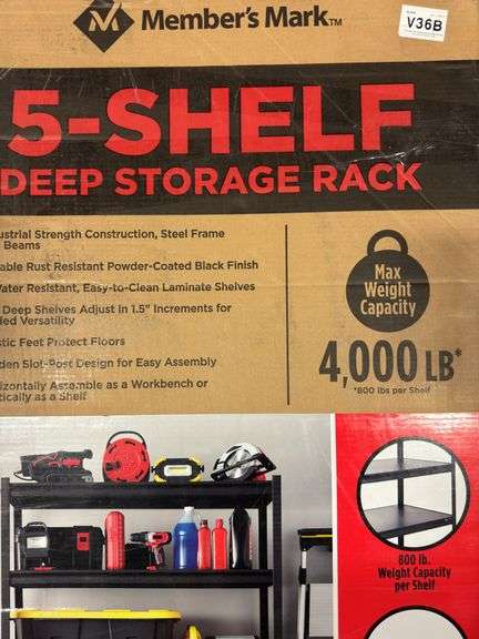 5 SHELF DEEP STORAGE RACK IN BOX - Earl's Auction Company