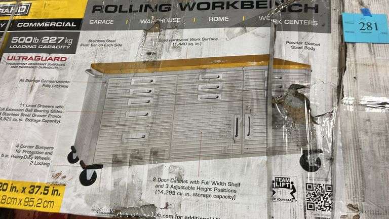 SEVILLE CLASSICS ROLLING WORKBENCH IN BOXES - Earl's Auction Company
