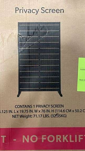 (2) ALL WEATHER PRIVACY SCREENS IN BOXES - Earl's Auction Company