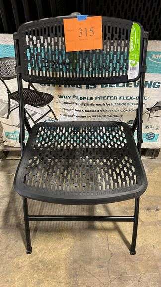 (10) MITY-LITE FLEX ONE FOLDING CHAIRS - BLACK - Earl's Auction Company