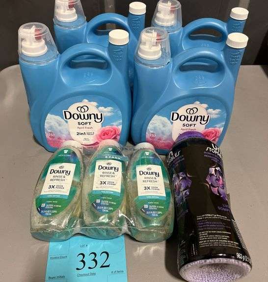 8PC DOWNY LAUNDRY LOT - SOFTENER, RINSE & SCENT BEADS - Earl's Auction Company