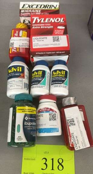 9PC LOT OF PAIN RELIEVERS - SEE PHOTOS - Earl's Auction Company