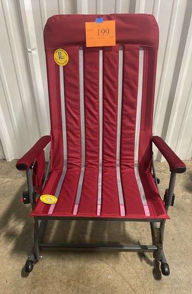 PORTABLE ROCKING CHAIR - RED - Earl's Auction Company