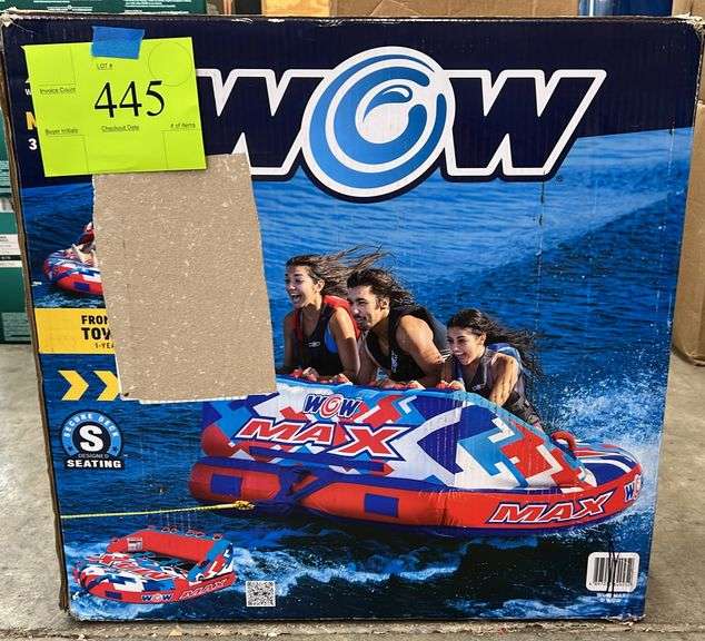 WOW MAX VIBES 3 RIDER TOWABLE IN BOX - Earl's Auction Company