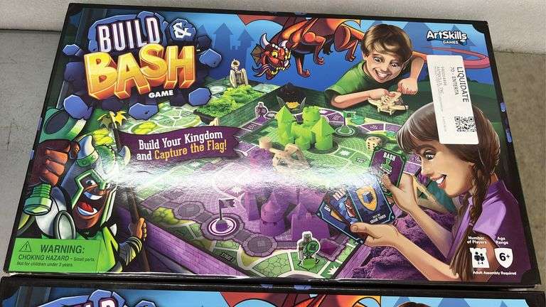 (2) KIDS BUILD & BASH BOARD GAMES IN BOXES - Earl's Auction Company