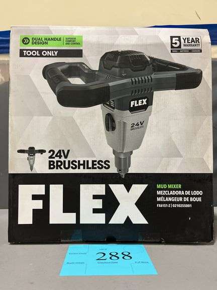FLEX 24V BRUSHLESS MUD MIXER IN BOX (TOOL ONLY) - Earl's Auction Company