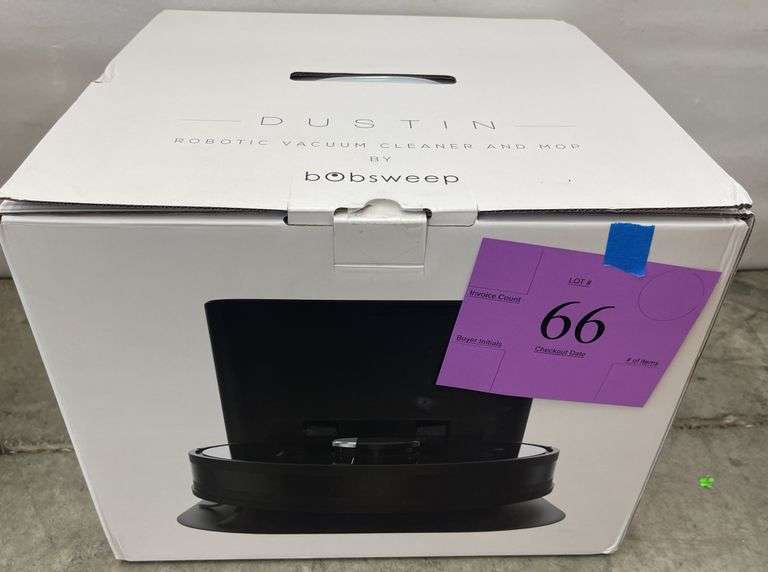 BOBSWEEP DUSTIN ROBOT VACUUM IN BOX - NIGHT - Earl's Auction Company