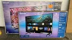 AS IS - (2) SAMSUNG SMART TVS IN BOXES (DAMAGED) - Earl's Auction Company