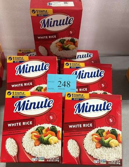 (7) BOXES OF MINUTE WHITE RICE - Earl's Auction Company