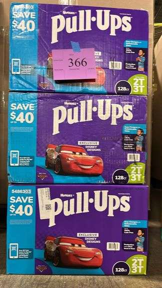 (3) BOXES OF HUGGIES PULL UPS DIAPERS - SIZE 2T/3T - Earl's Auction Company