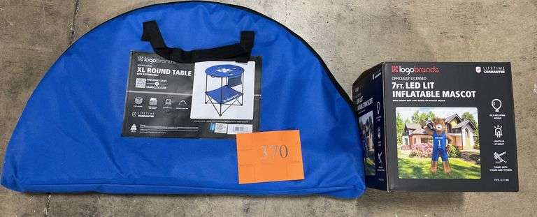 LOGO BRANDS INFLATABLE MASCOT & ROUND TABLE - KENTUCKY - Earl's Auction ...