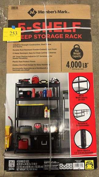 5 SHELF DEEP STORAGE RACK IN BOX - Earl's Auction Company
