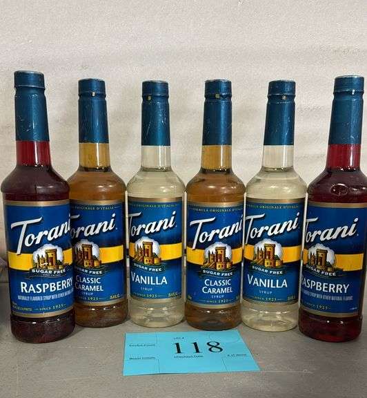(6) BOTTLES OF TORANI FLAVORED SYRUP - Earl's Auction Company