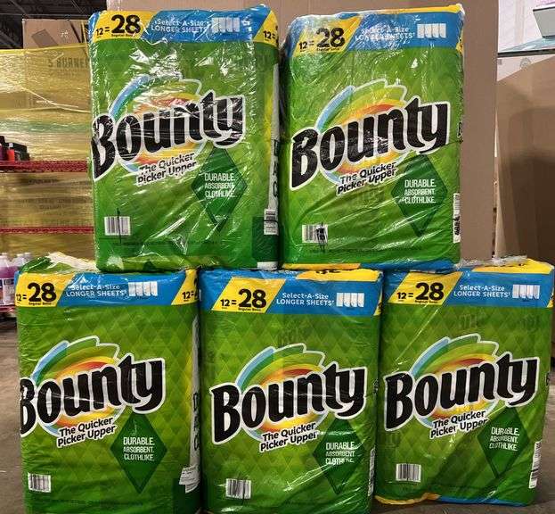 (5) PACKS OF BOUNTY PAPER TOWELS - Earl's Auction Company