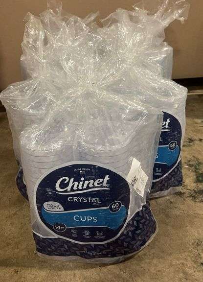 (7) PACKS OF CHINET CRYSTAL CUPS - Earl's Auction Company