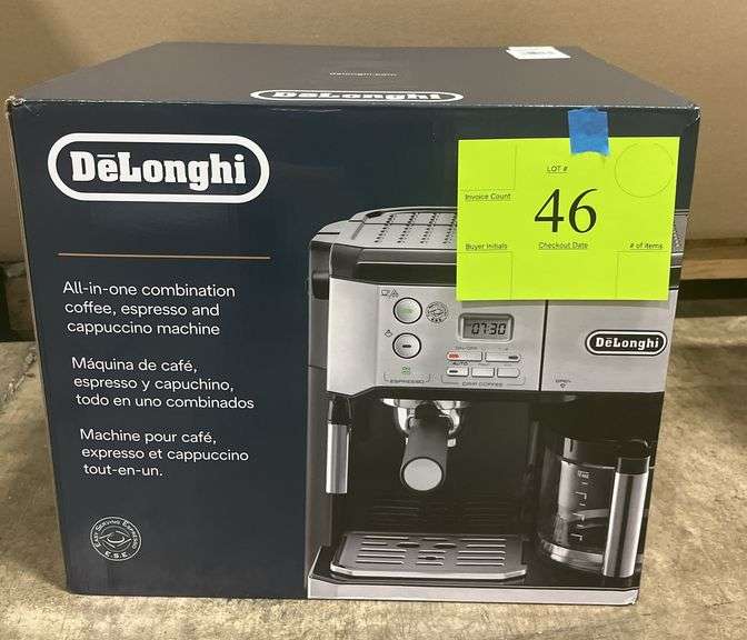 DELONGHI COFFEE, ESPRESSO & CAPPUCCINO MACHINE IN BOX - Earl's Auction ...