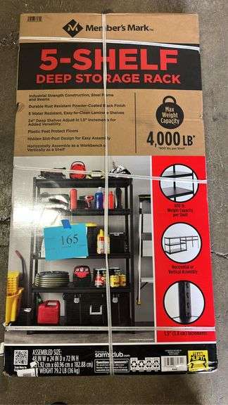 5 SHELF DEEP STORAGE RACK IN BOX - Earl's Auction Company