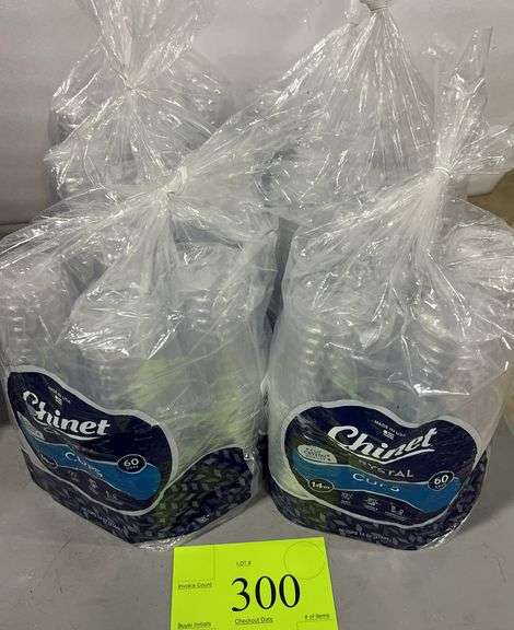 (6) PACKS OF CHINET CRYSTAL CUPS - Earl's Auction Company