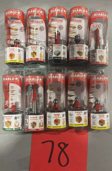 (10) DIABLO ROUTER BITS - Earl's Auction Company