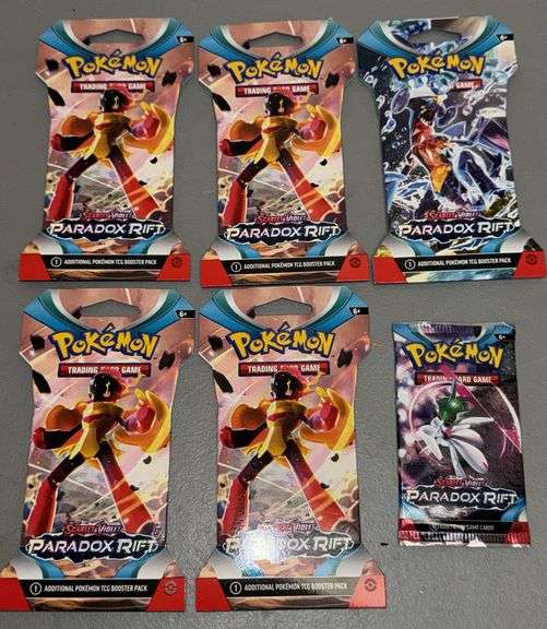 (6) OPENED POKEMON PARADOX RIFT BOOSTER PACKS - Earl's Auction Company