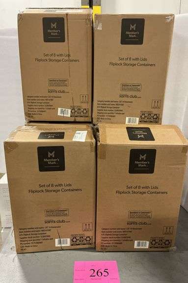 (6) BOXES OF 8PC FLIPLOCK STORAGE CONTAINERS - Earl's Auction Company