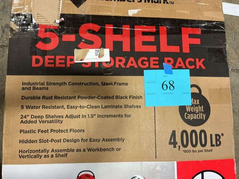 5 SHELF DEEP STORAGE RACK IN BOX - Earl's Auction Company