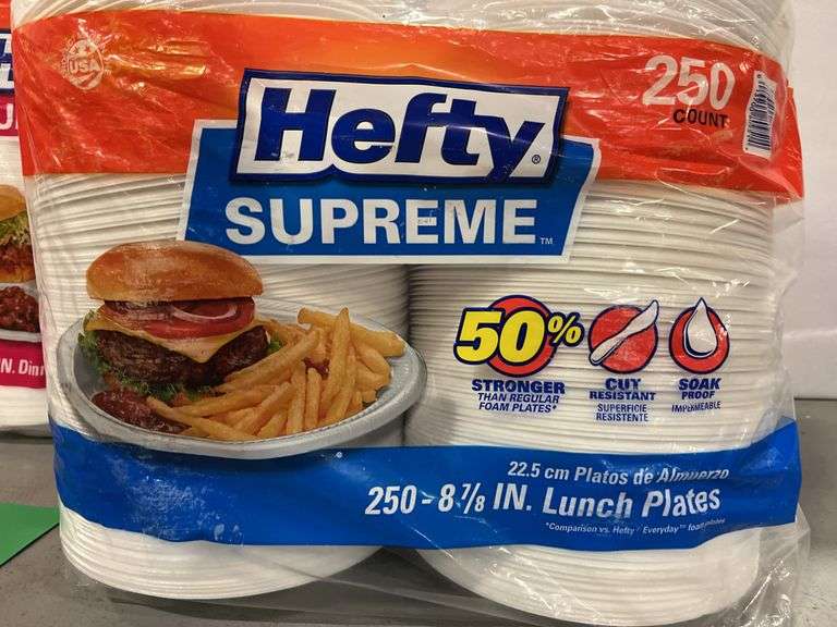 (5) PACKS OF HEFTY FOAM PLATES - Earl's Auction Company