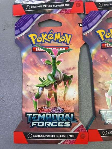 (6) OPENED POKEMON TEMPORAL FORCES CARD BOOSTER PACKS - Earl's Auction ...