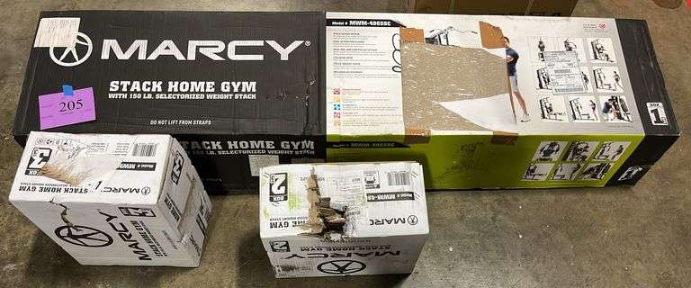 MARCY STACK HOME GYM IN BOXES - Earl's Auction Company