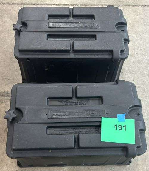 (2) BLACK MARINE BOXES - Earl's Auction Company