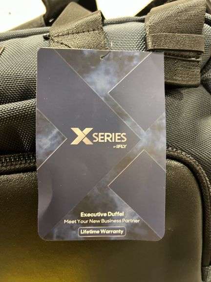 IFLY XSERIES EXECUTIVE DUFFEL BAG - BLACK & BLUE - Earl's Auction Company