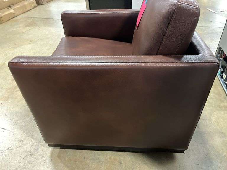 COLE & RYE MODERN FARMHOUSE SWIVEL ACCENT CHAIR - BROWN - Earl's ...