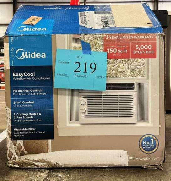 MIDEA EASYCOOL WINDOW AIR CONDITIONER IN BOX - Earl's Auction Company