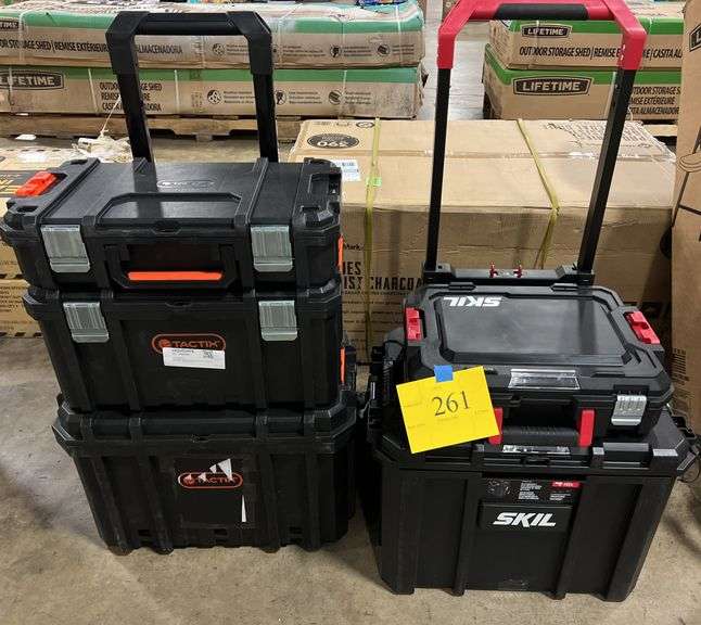 TACTIX MODULAR MOBILE STORAGE SYSTEM & SKIL ORGANIZER TOWER SET - Earl ...