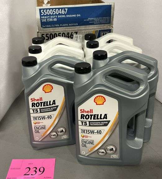 (10) JUGS OF SHELL ROTELLA ENGINE OIL - Earl's Auction Company