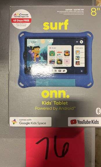 ONN SURF KIDS TABLET IN BOX - Earl's Auction Company